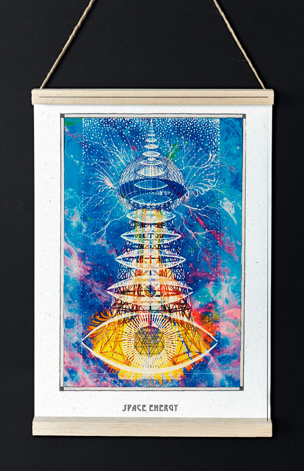 Tesla cosmic wall art – COLORO MYSTIC